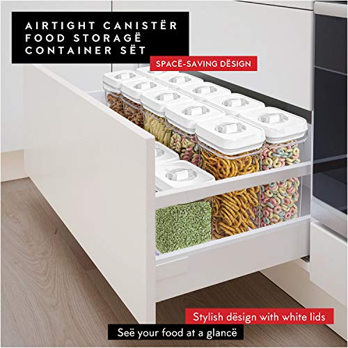 DWËLLZA KITCHEN Airtight Food Storage Containers – 4 Piece set Air Tight Pantry Storage Containers Clear Kitchen Organization and Storage Set BPA-Free - Keeps your Food Fresh & Dry