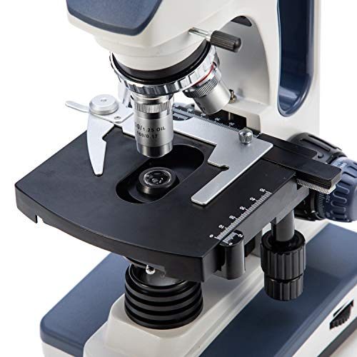 Swift SW350B 40X-2500X Magnification, Siedentopf Binocular Head, Research-Grade Compound Lab Microscope with Wide-Field 10X and 25X Eyepieces, Mechanical Stage, Abbe Condenser (SW350B)