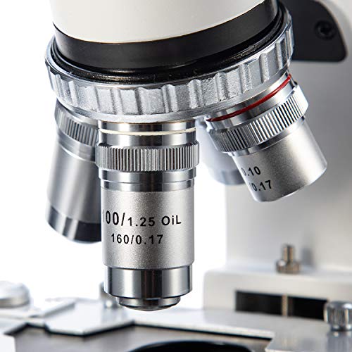 Swift SW350B 40X-2500X Magnification, Siedentopf Binocular Head, Research-Grade Compound Lab Microscope with Wide-Field 10X and 25X Eyepieces, Mechanical Stage, Abbe Condenser (SW350B)