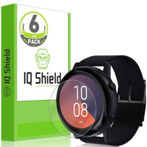 iqshield screen protector compatible with samsung galaxy watch active (galaxy watch active2 40mm) (6-pack) anti-bubble clear tpu film