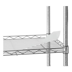 Alera SW653618SR 36 in. x 18 in. x 72 in. Five-Shelf Wire Shelving Kit with Casters and Shelf Liners - Silver