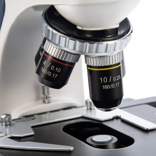 Swift SW380T 40X-2500X Magnification, Siedentopf Head, Research-Grade Trinocular Microscope Compound Lab with Wide-Field 10X/25X Eyepieces, Mechanical Stage, Ultra-Precise Focusing, Camera-Compatible