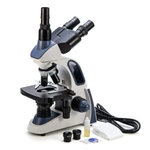 Swift SW380T 40X-2500X Magnification, Siedentopf Head, Research-Grade Trinocular Microscope Compound Lab with Wide-Field 10X/25X Eyepieces, Mechanical Stage, Ultra-Precise Focusing, Camera-Compatible