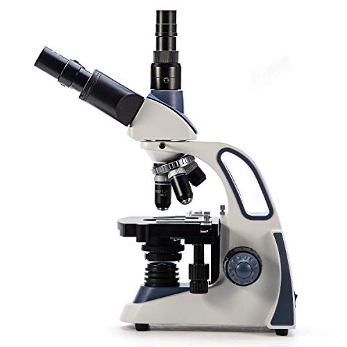 Swift SW380T 40X-2500X Magnification, Siedentopf Head, Research-Grade Trinocular Microscope Compound Lab with Wide-Field 10X/25X Eyepieces, Mechanical Stage, Ultra-Precise Focusing, Camera-Compatible