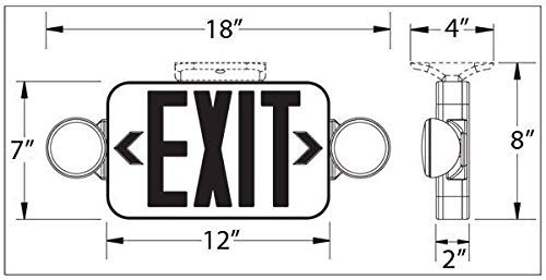 Carpenter Lighting Plug In Exit Sign Combo