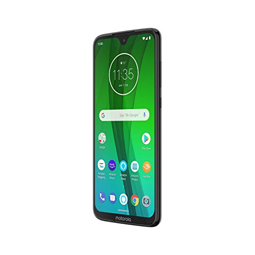 Moto G7 with Alexa Hands-Free – Unlocked – 64 GB – Ceramic Black (US Warranty) – Verizon, AT&T, T–Mobile, Sprint, Boost, Cricket, & Metro