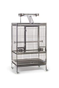 prevue pet products large stainless steel play top bird cage, rust resistant metal cage for birds with rooftop ladder and playtop