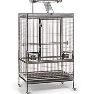 Prevue Pet Products Large Stainless Steel Play Top Bird Cage, Rust Resistant Metal Cage for Birds with Rooftop Ladder and Playtop