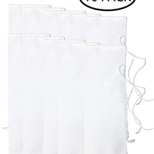 Encompass All 10 Pack - Nylon 12x4 Media Filter Bags for Bulk Aquarium or Pond Filtration