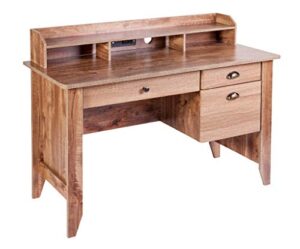 onespace eleanor executive desk classic oak, 53”x58”x7”.