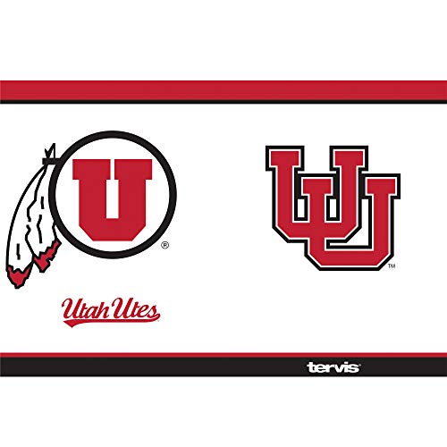 Tervis Triple Walled University of Utah Utes Insulated Tumbler Cup Keeps Drinks Cold & Hot, 20oz - Stainless Steel, Tradition