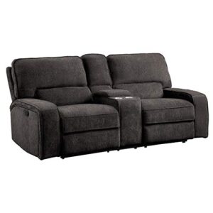 homelegance borneo 86" double reclining loveseat (manual), chocolate