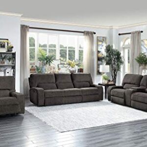 Homelegance Borneo 86" Double Reclining Loveseat (Manual), Chocolate