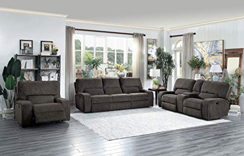 Homelegance Borneo 86" Double Reclining Loveseat (Manual), Chocolate