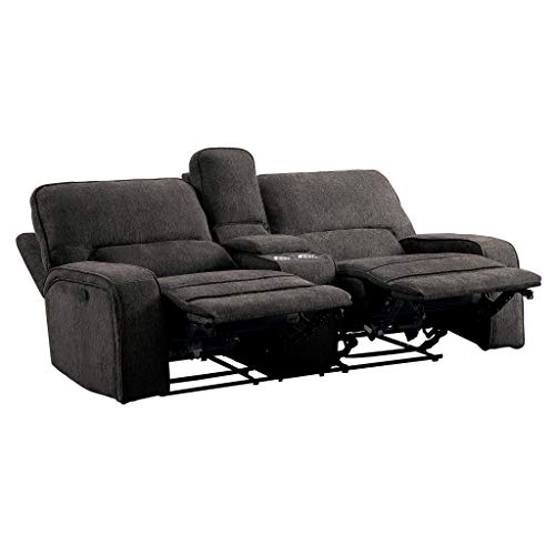 Homelegance Borneo 86" Double Reclining Loveseat (Manual), Chocolate