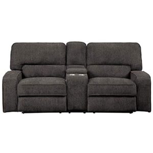 Homelegance Borneo 86" Double Reclining Loveseat (Manual), Chocolate