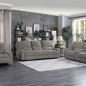 Homelegance Borneo 86" Double Reclining Loveseat (Power), Mocha