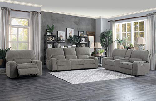 Homelegance Borneo 86" Double Reclining Loveseat (Power), Mocha