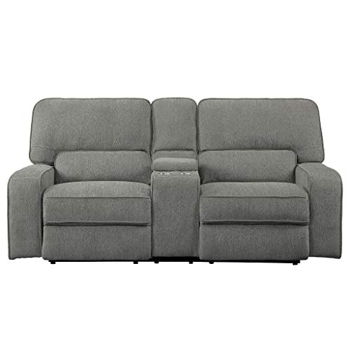 Homelegance Borneo 86" Double Reclining Loveseat (Power), Mocha