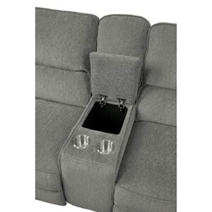 Homelegance Borneo 86" Double Reclining Loveseat (Power), Mocha