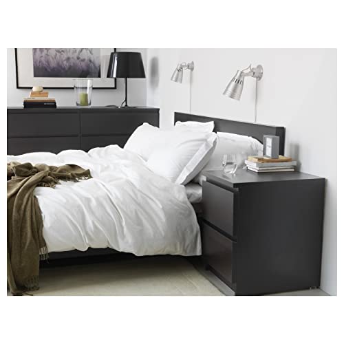 IKEA Malm 2-Drawer Chest, Black-Brown