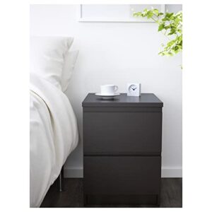 IKEA Malm 2-Drawer Chest, Black-Brown