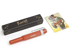 kaweco sport skyline fountain pen fox, fine nib with kaweco sport octagonal clip chrome