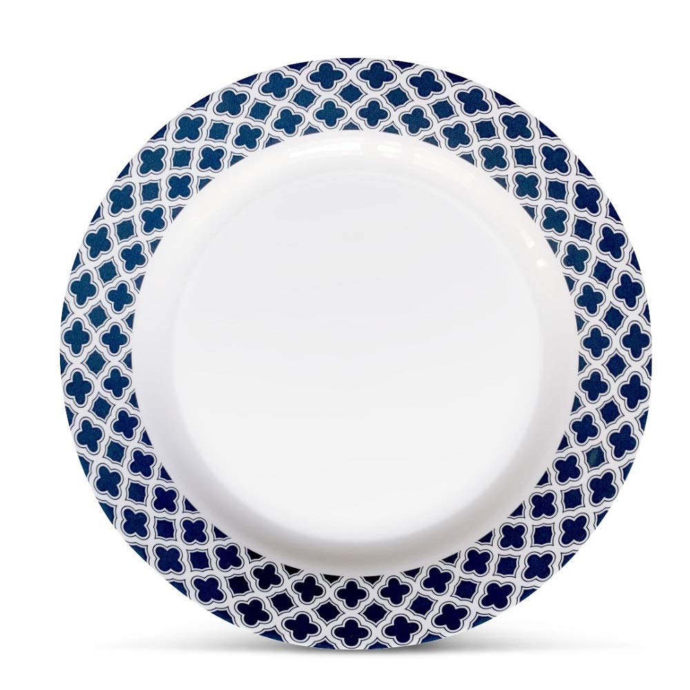 Bowla 12-Piece Melamine Dinnerware Set - Service for 4 (Bluegrass), BPA free and dishwasher safe