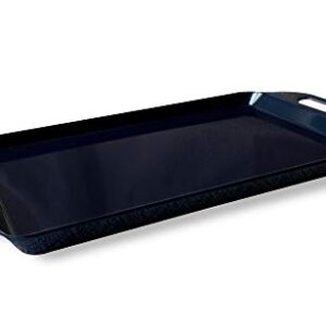 Bowla Melamine Rectangular Serving Tray with Handles (Dark Blue), Food Direct Contact, BPA-Free Dishwasher Safe and Environmental Friendly