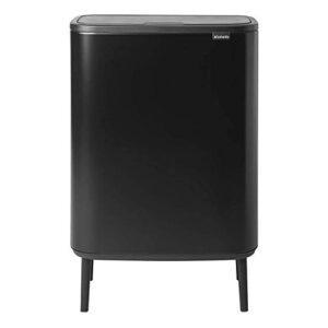 brabantia bo touch bin hi - 1 x 60 litre inner bucket (matt black) waste/recycling kitchen bin