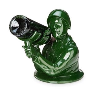 foster & rye army man bottle holders, green 11x10.25x7.75