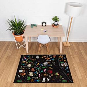 Minecraft Mob Printed Area Rug | Indoor Floor Mat, Accent Rugs For Living Room and Bedroom, Home Decor For Kids Playroom | Video Game Gifts And Collectibles | 60 x 39 Inches