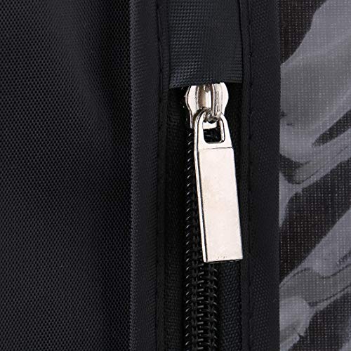 Foraineam 5 Pack 43 Inch Oxford Fabric Garment Bag Suit Cover Bags with Zipper and Transparent Window for Travel and Storage, Washable Suit Bag for Suits, Coats, Shirts, Dresses