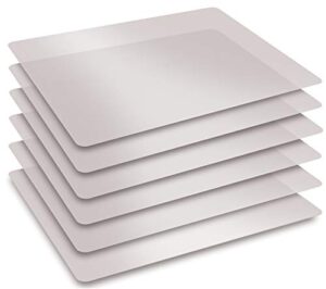 extra thick flexible frosted clear plastic cutting mats, 12" x 18", set of 6, by better kitchen products