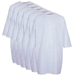 profound care hospital gown 6 pack - patient gowns fits up to 2xl - hospital gowns for women and men - 45" long & 62" wide - cotton blend medical patient gowns