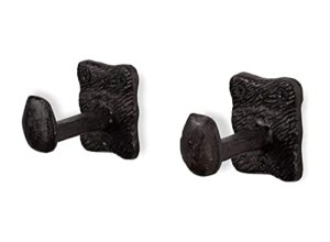 rustic state motris wall mount cast iron hooks coat towel bag hat hanger multiuse entryway railroad spike rack black set of 2