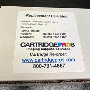 Made in USA Cartridge Pros Red Ink Cartridge ISINK2 for Neopost IS200, IS240 and IS280 Postage Machines. + CP Letter Opener