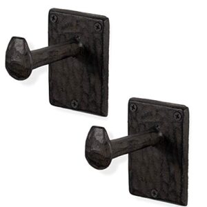 rustic state billow wall mount cast iron hooks coat towel bag hat hanger multiuse entryway railroad spike rack black set of 2