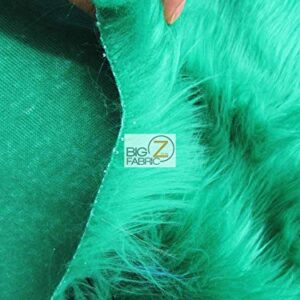 Faux Fake Fur Solid Shaggy Long Pile Fabric Sold by The Yard DIY Coats Costumes Scarfs Rugs Accessories Fashion (Aqua)