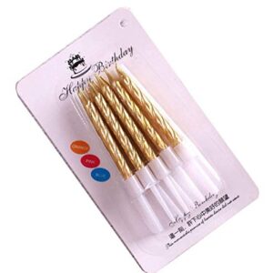 QQYL Gold Silver 1st 2nd 4th 18th 21st 25th 30th 40th 50th 60th 65th 70 85th 95th Happy Birthday Cake Topper Number Cake Candles Birthday Candles Decorating Kit Cake Banner Pop Sticks (Gold, Stick)