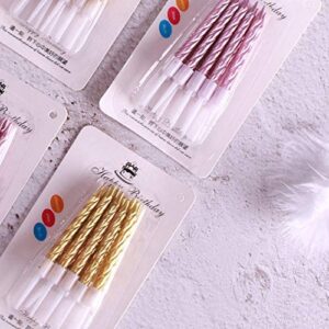 QQYL Gold Silver 1st 2nd 4th 18th 21st 25th 30th 40th 50th 60th 65th 70 85th 95th Happy Birthday Cake Topper Number Cake Candles Birthday Candles Decorating Kit Cake Banner Pop Sticks (Gold, Stick)