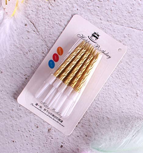 QQYL Gold Silver 1st 2nd 4th 18th 21st 25th 30th 40th 50th 60th 65th 70 85th 95th Happy Birthday Cake Topper Number Cake Candles Birthday Candles Decorating Kit Cake Banner Pop Sticks (Gold, Stick)