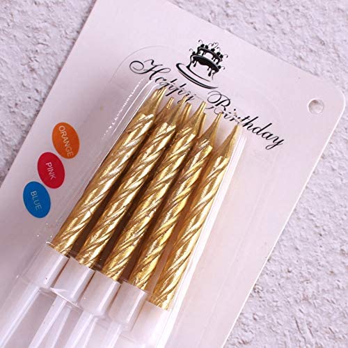 QQYL Gold Silver 1st 2nd 4th 18th 21st 25th 30th 40th 50th 60th 65th 70 85th 95th Happy Birthday Cake Topper Number Cake Candles Birthday Candles Decorating Kit Cake Banner Pop Sticks (Gold, Stick)