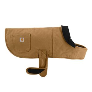 carhartt firm duck insulated dog chore coat brown/brass