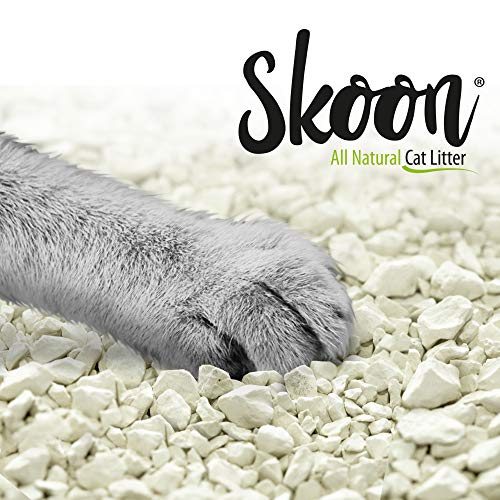 (2 Bags) Skoon All-Natural Cat Litter – Light-Weight, Non-clumping, Low Maintenance, eco-Friendly - absorbs, Locks and Seals Liquids for Best Odor Control.