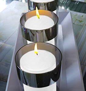 HYOOLA White Pillar Candles 3x6 Inch - Unscented Pillar Candles - 6-Pack - European Made