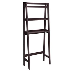 vasagle 2 shelves toilet storage rack, adjustable bottom bar, brown