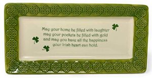 celtic classics relief pattern celtic links ceramic serving platter, 13-inch x 6.5-inch