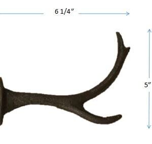 MIDWEST CRAFT HOUSE 8 CAST Iron Deer Antler Coat Hooks