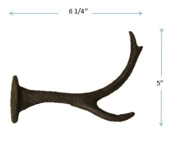 MIDWEST CRAFT HOUSE 8 CAST Iron Deer Antler Coat Hooks